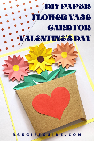 DIY Valentine - Paper Flower Vase Craft
